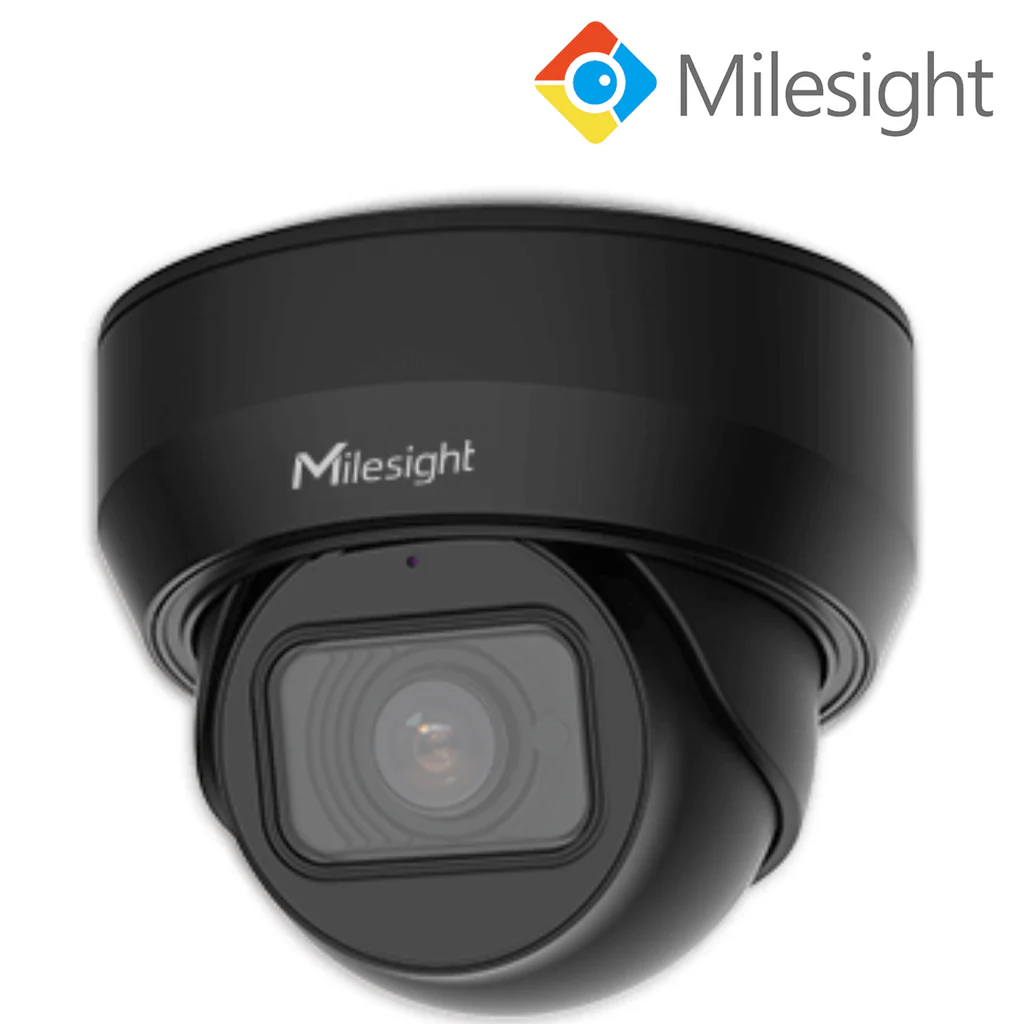 MILESIGHT®|MS-C5375-FPD-BLK|3 YR WTY. AI 5MP IR Dome, Motor Zoom (2.7 ...